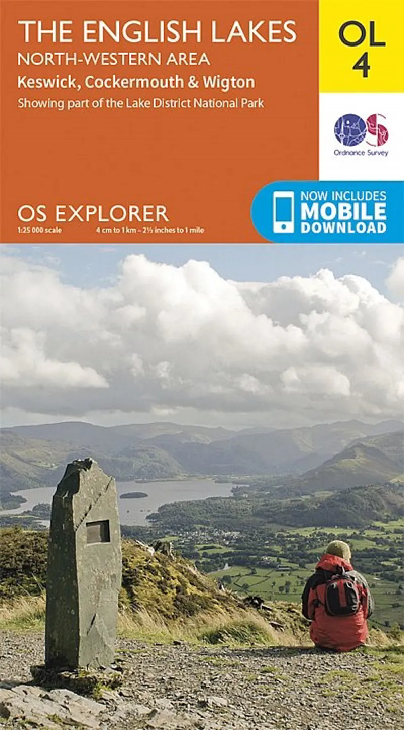 OS Explorer Map OL4 - The English Lakes - North Western Area