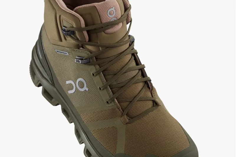 ON Womens Cloudrock Waterproof Hiking Boots - Olive-Reed