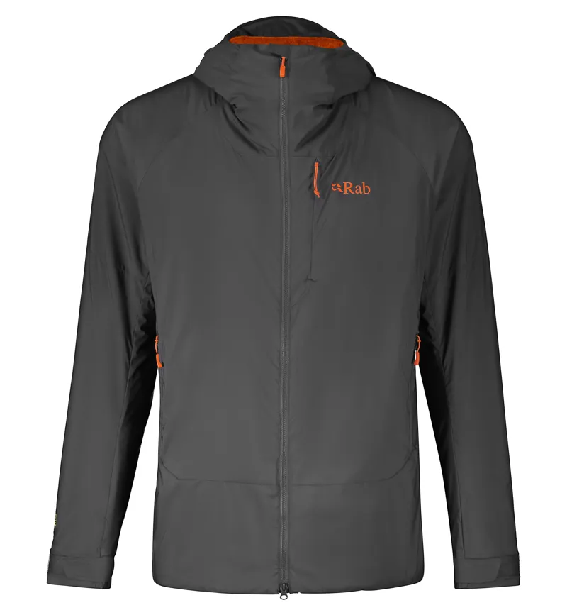 Rab Mens Vapour-Rise Summit Jacket - Graphene-Marmalade