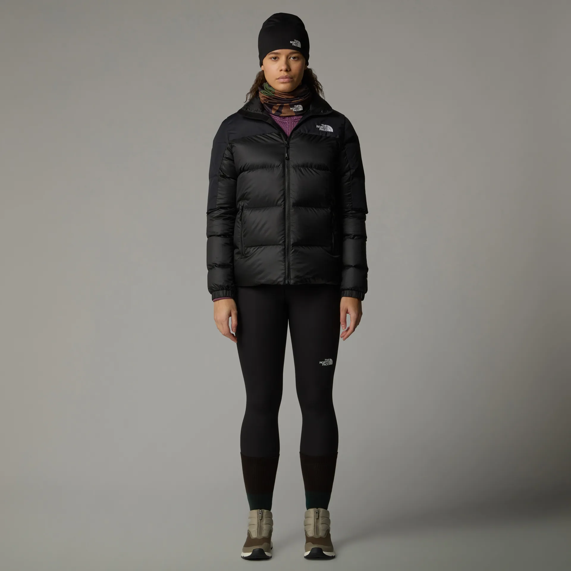 The North Face Womens Diablo Down Jacket - TNF Black Heather-TNF Black