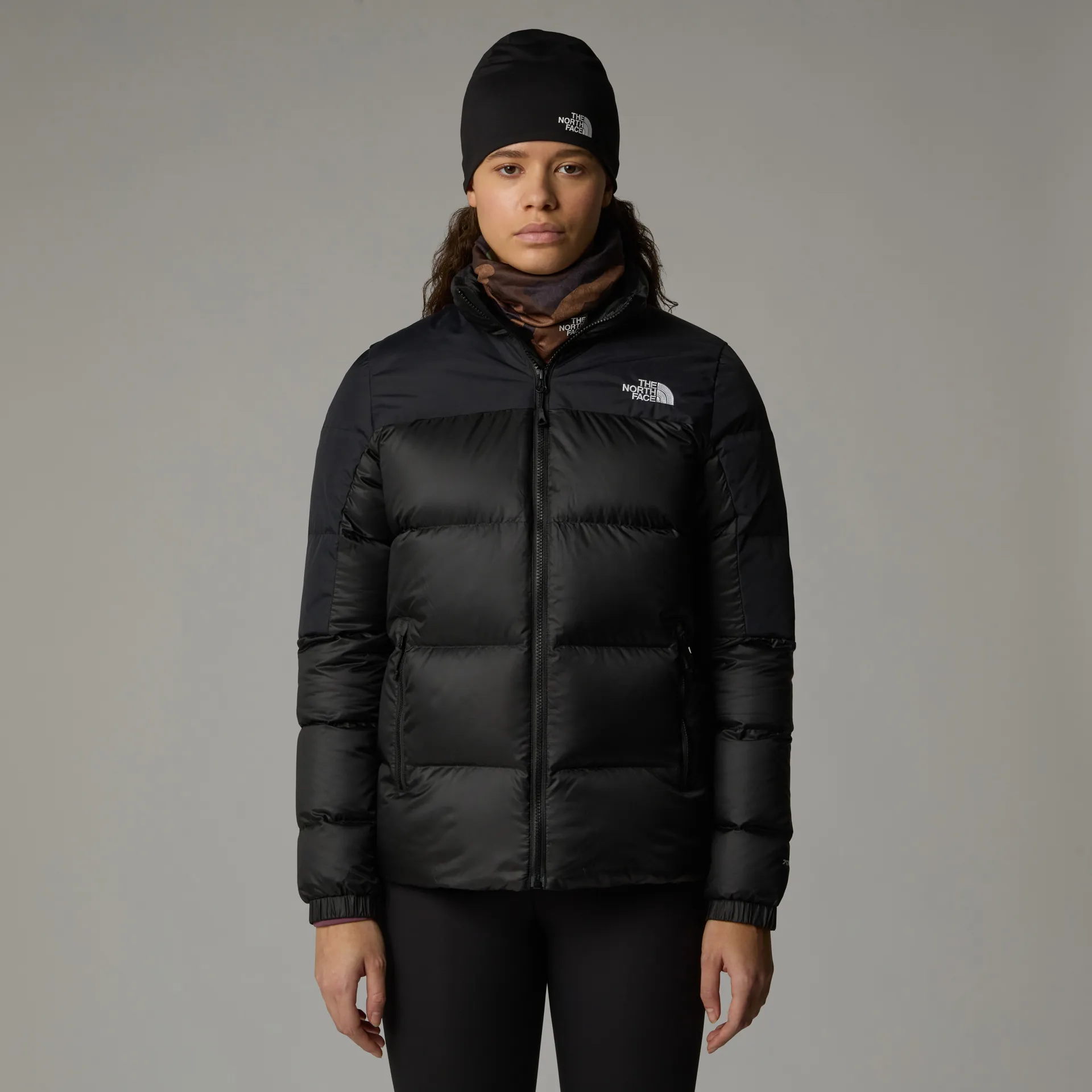 The North Face Womens Diablo Down Jacket - TNF Black Heather-TNF Black