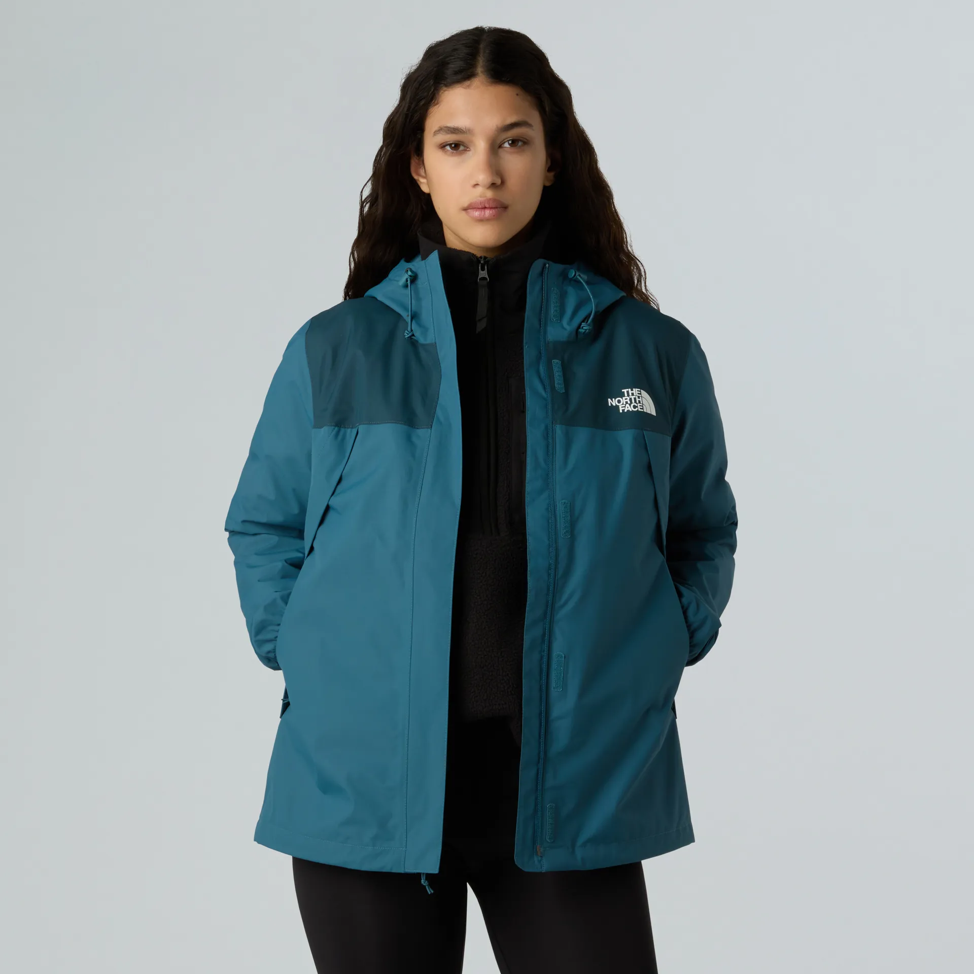 The North Face Womens Antora Rain Jacket - Space-Deep Cypress