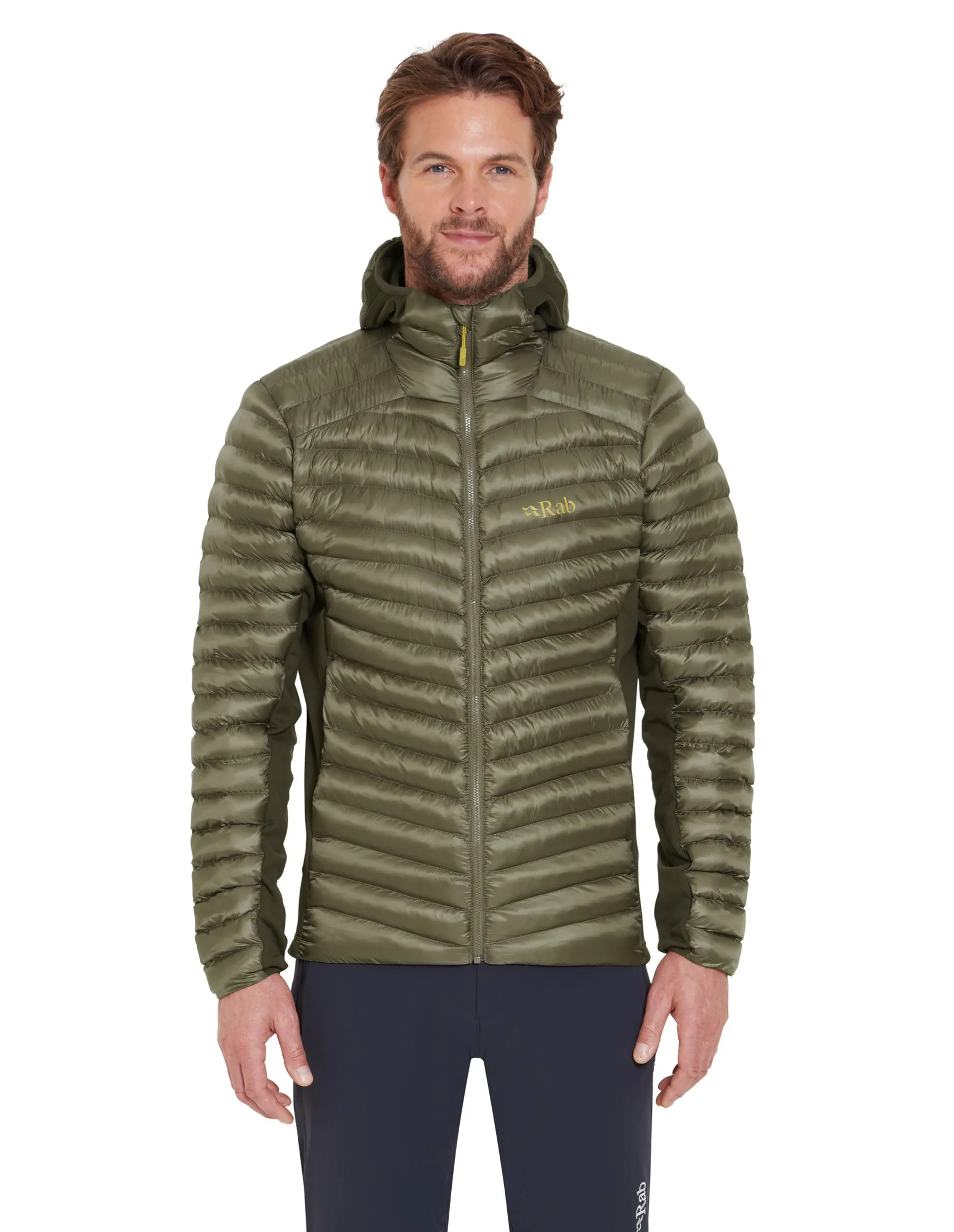 Rab Mens Cirrus Flex Hoody - Light Khaki-Army