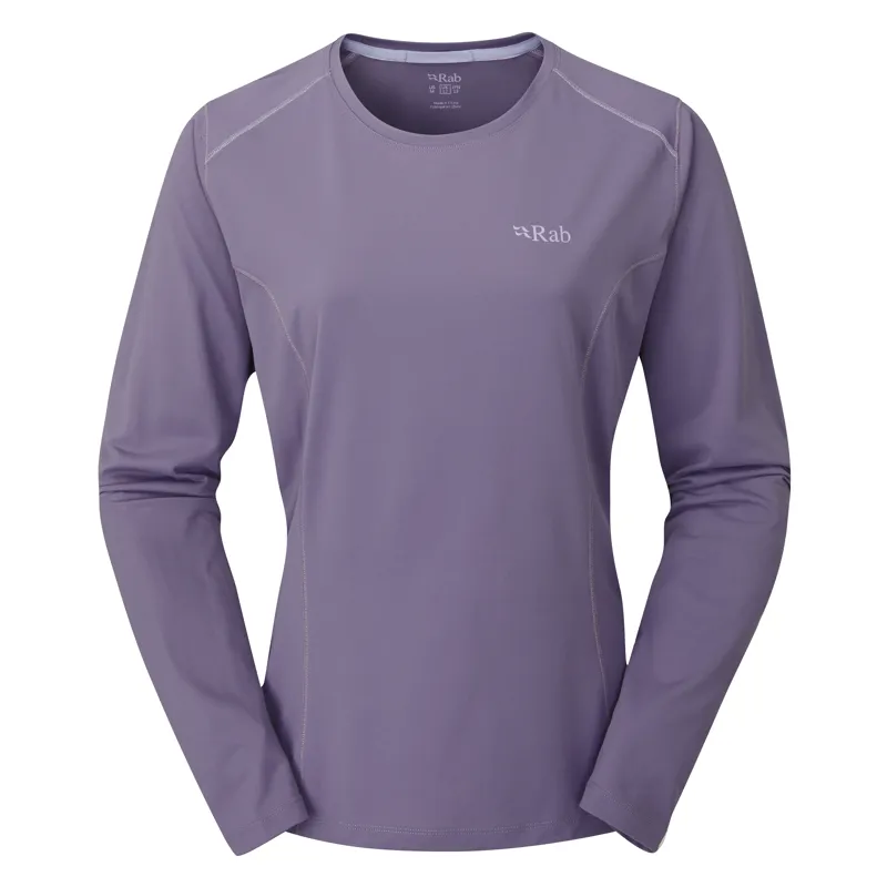 Rab Womens Force Long Sleeved Tee - Purple Sage