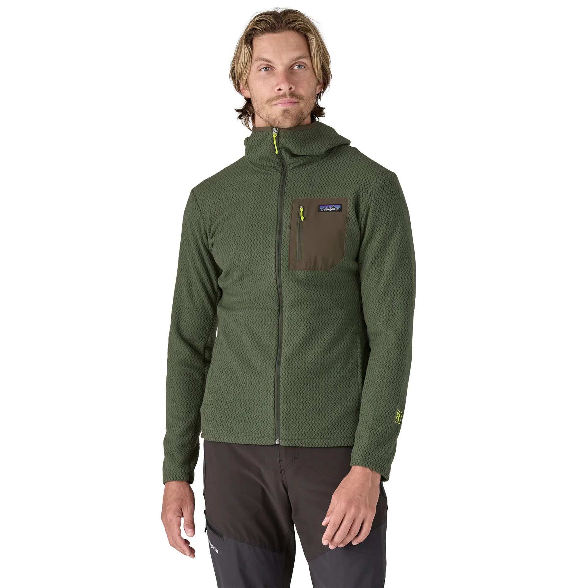 Patagonia Mens R1 Air Full-Zip Hoody - Torrey Pine Green