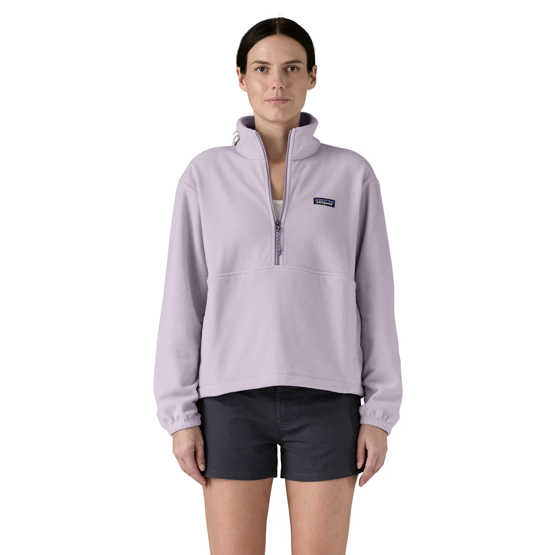 Patagonia Womens Micro D 1/2 Zip Fleece Pullover - Foxglove Purple