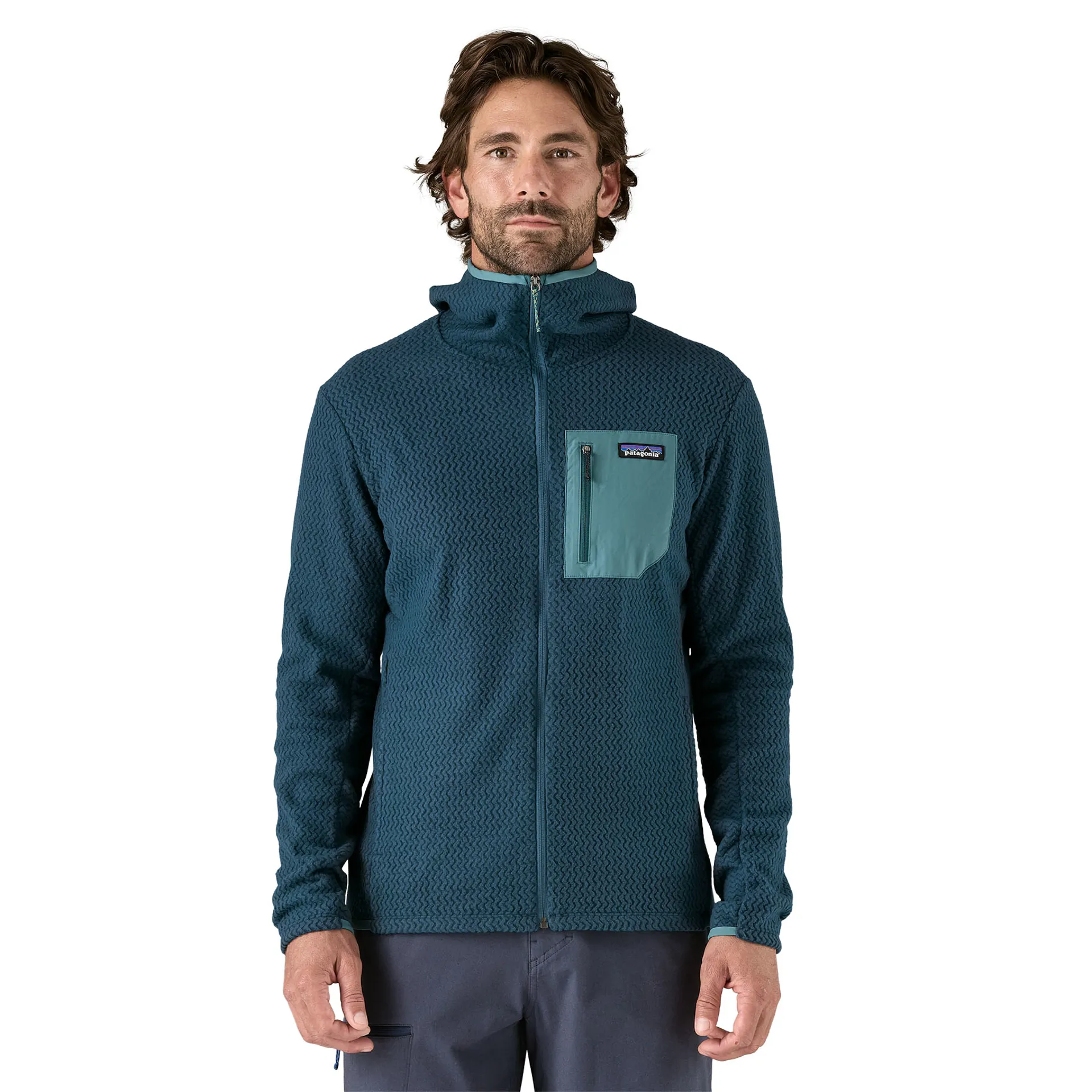 Patagonia Mens R1 Air Full-Zip Hoody - Tidal Teal